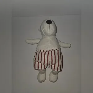 IKEA | Toys | Ikea Vanlighet Plush Dog Stuffed Animal White Puppy Red ...